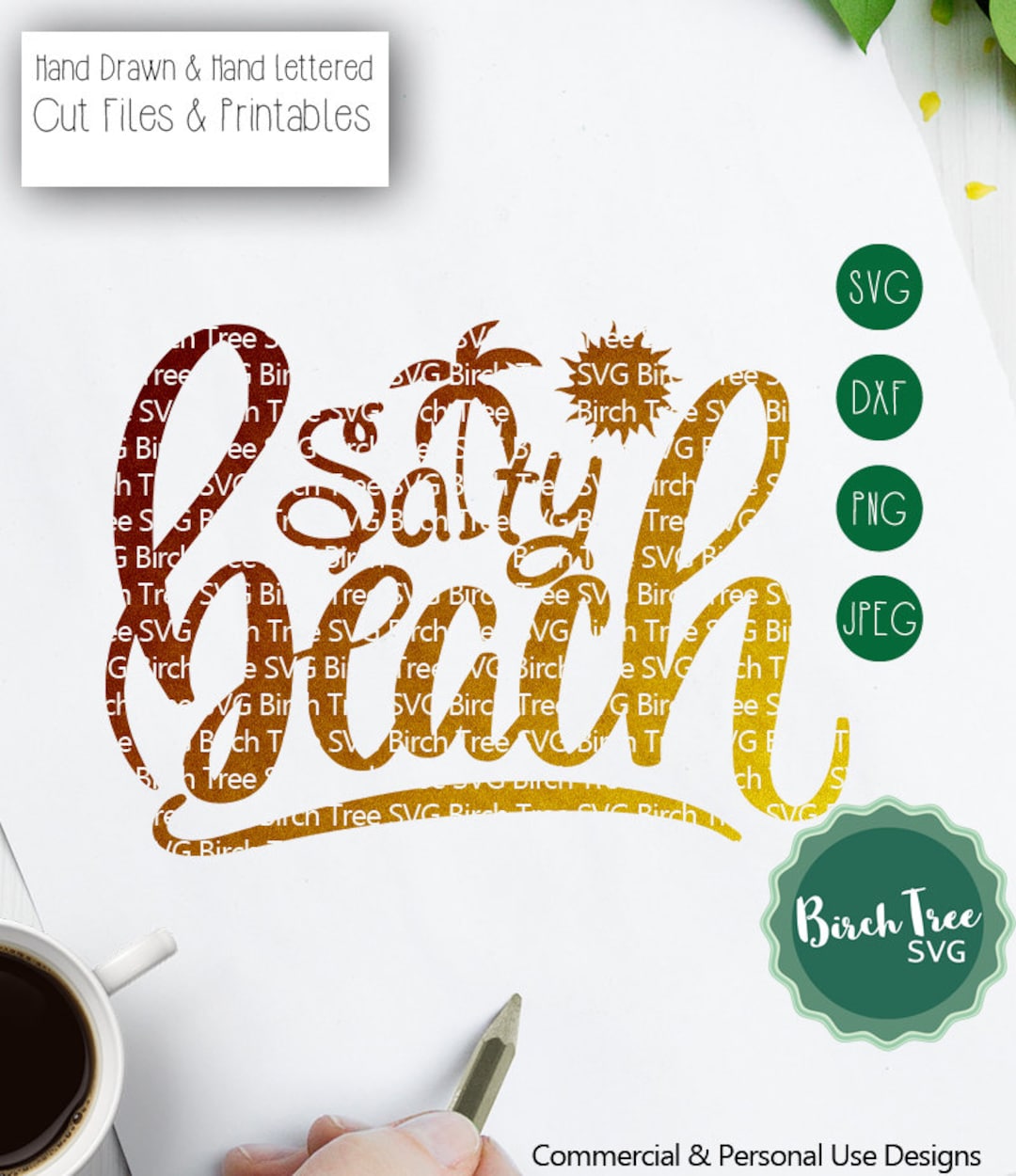 Salty Beach SVG, Summer Svg, Sunshine SVG, Tumbler Decal Svg, Beach Svg ...