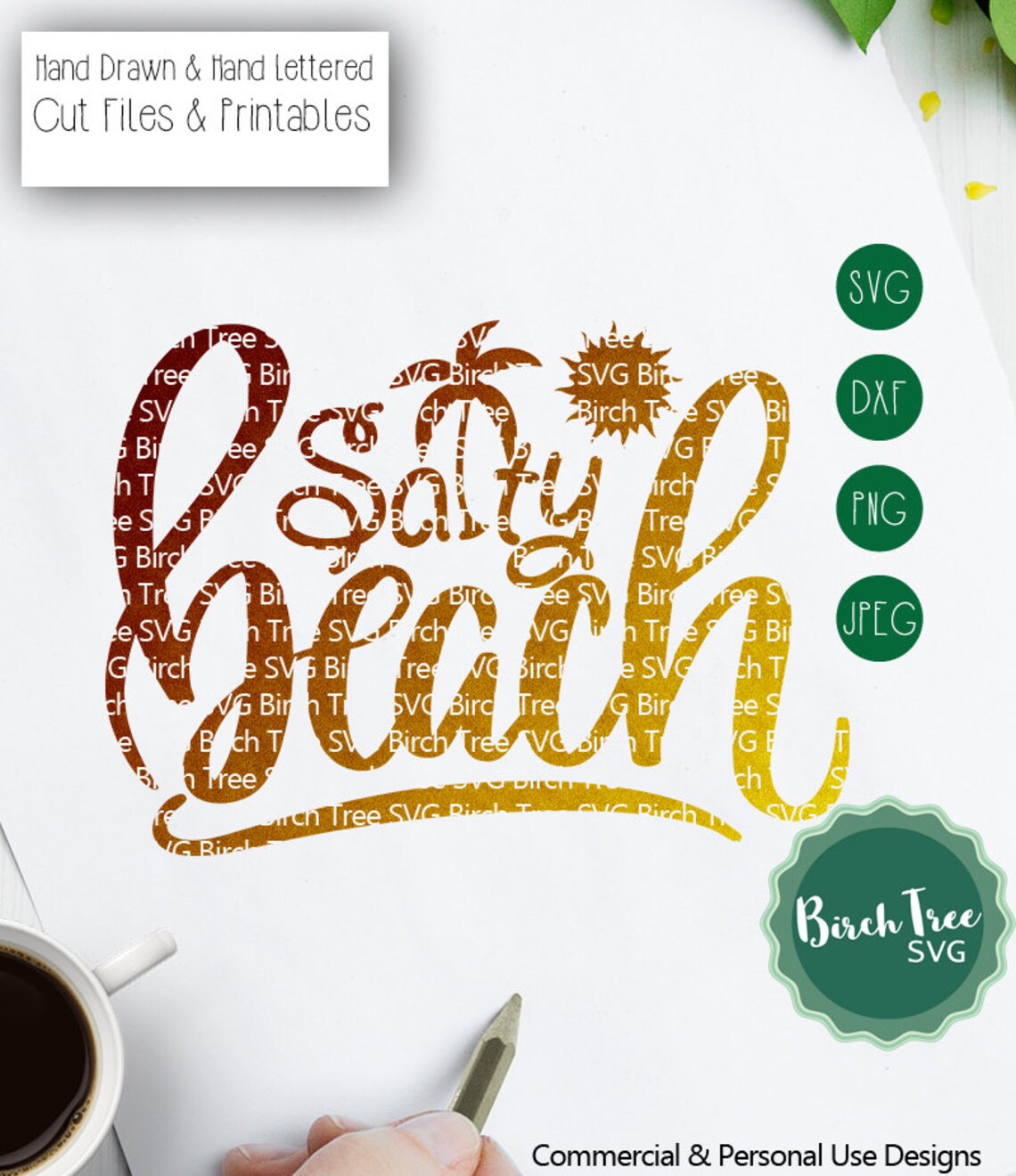 Salty Beach SVG Summer Svg Sunshine SVG Tumbler Decal Svg - Etsy