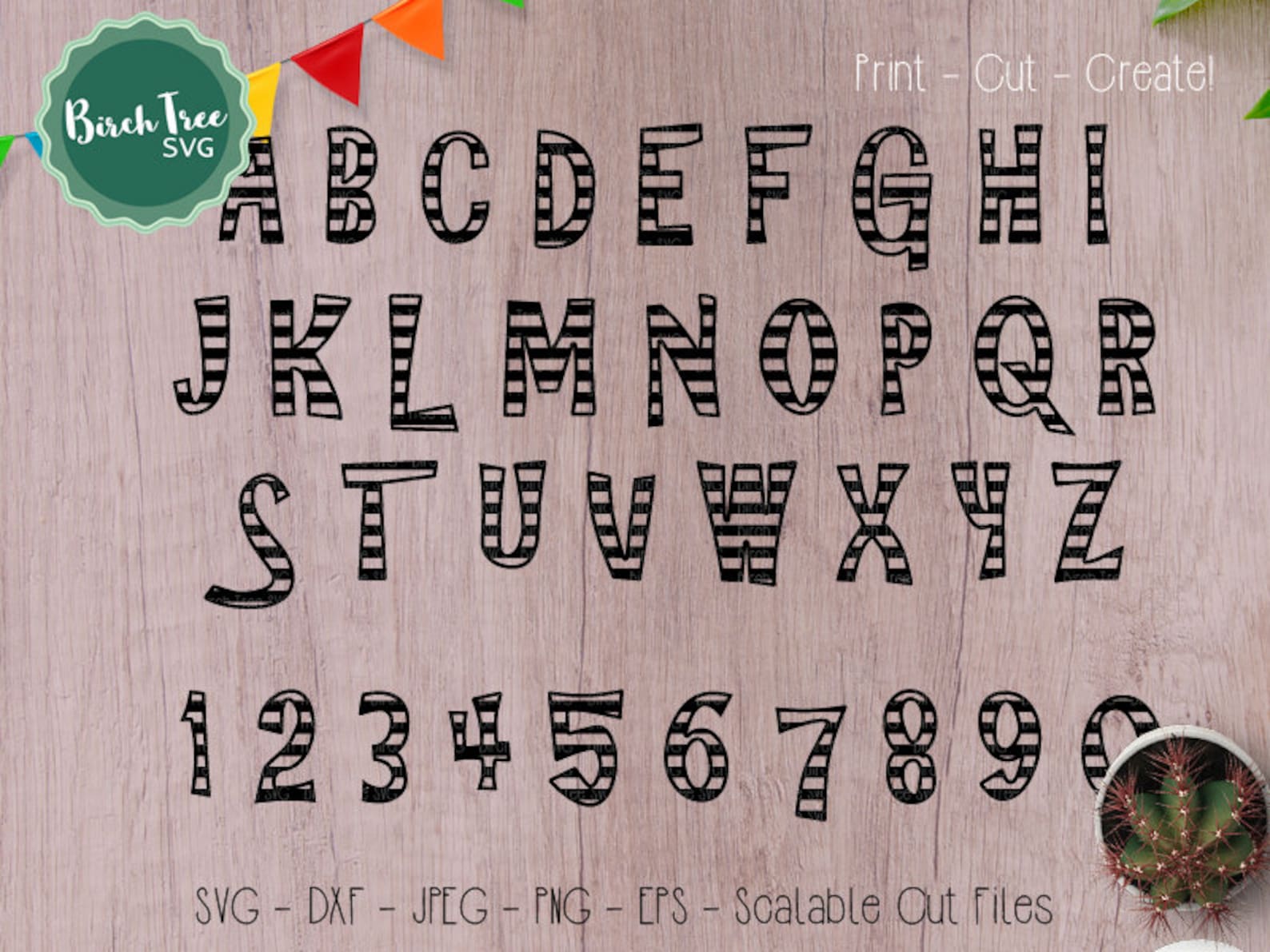 Rayas alfabeto Fuentes SVG Letras rayadas Svg Números - Etsy México