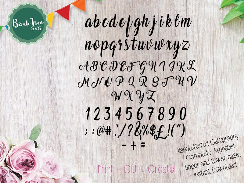 Alphabet SVG Fonts Cutfile Modern Calligraphy SVG - Etsy