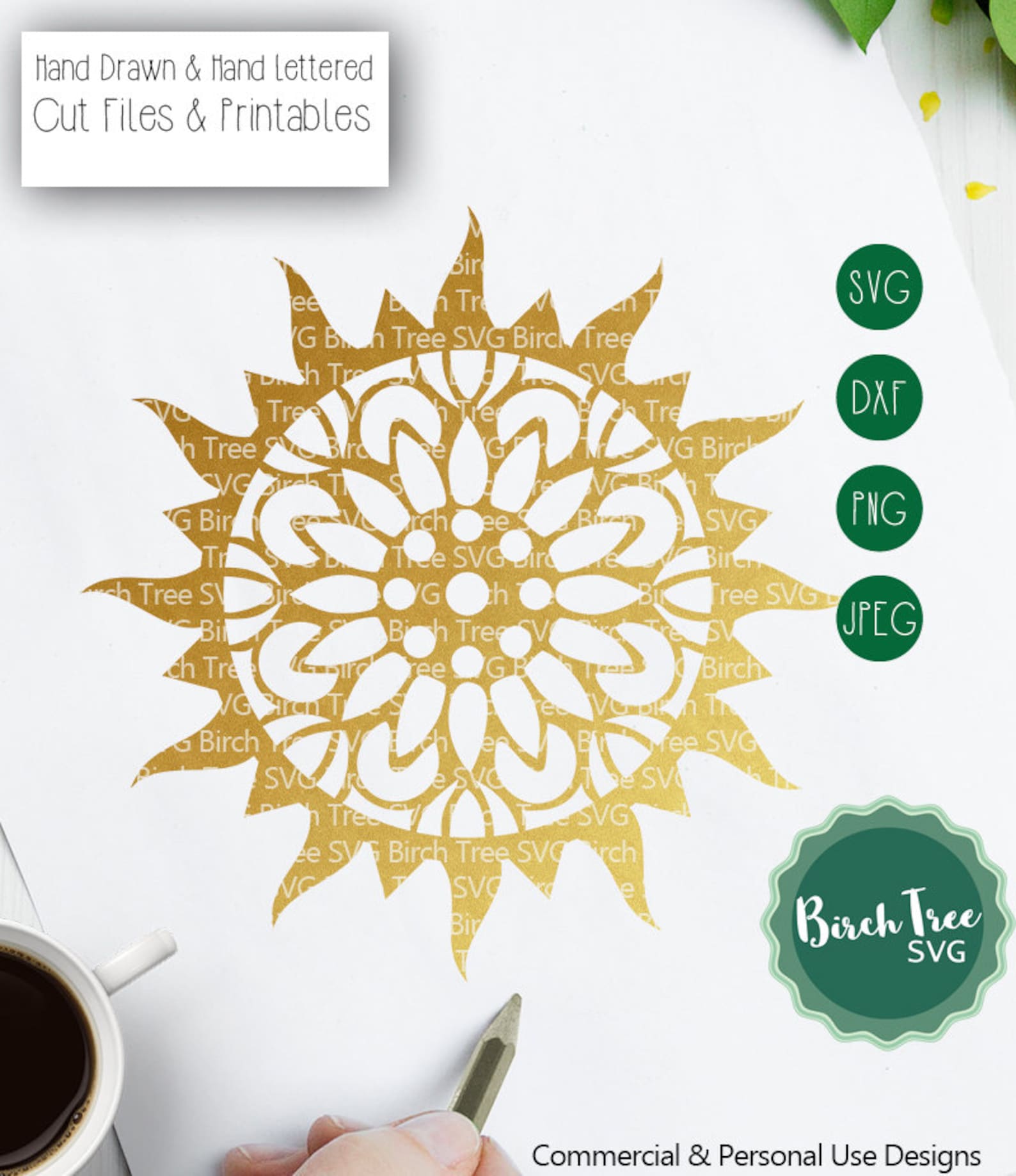 Sunshine Mandala SVG Cut File Sunflower SVG Sun Svg Sun - Etsy