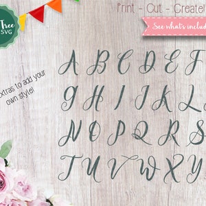 Alphabet SVG Font Cutfile, Modern Calligraphy SVG, Handwritten Script ...