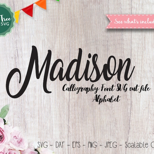 Full Alphabet SVG Fonts Cutfile Fancy Script Cricut Font DXF - Etsy