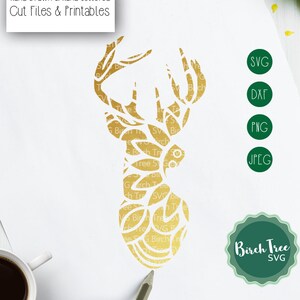 Deer Mandala SVG Cut File, Zentangle Svg Boho SVG, Zentangle Animal Svg ...