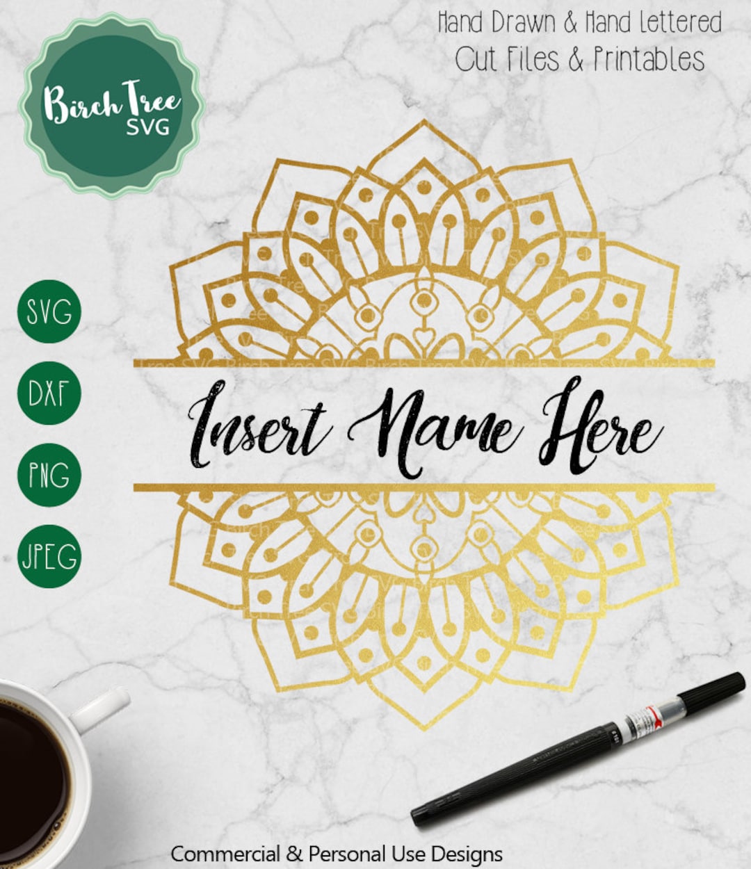 Mandala Monogram SVG, Mandala SVG, Monogram Clipart, Mandala Decal ...