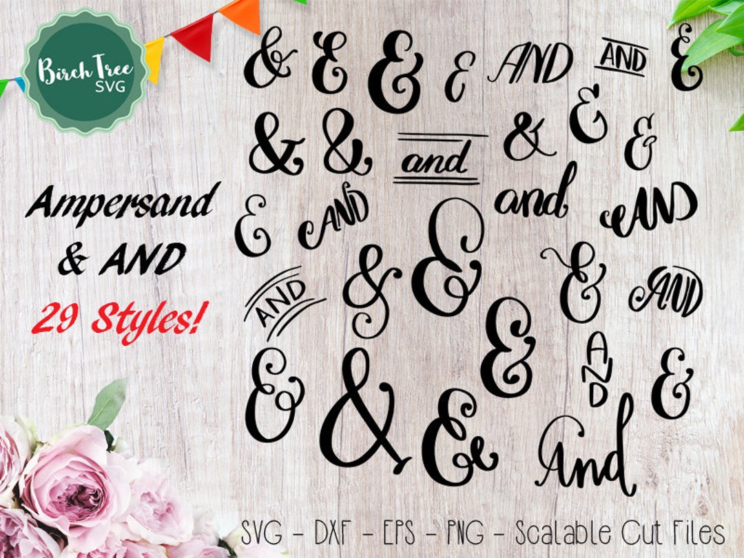 Ampersand SVG Cutfile, Modern Calligraphy SVG, and Svg Handlettered and ...