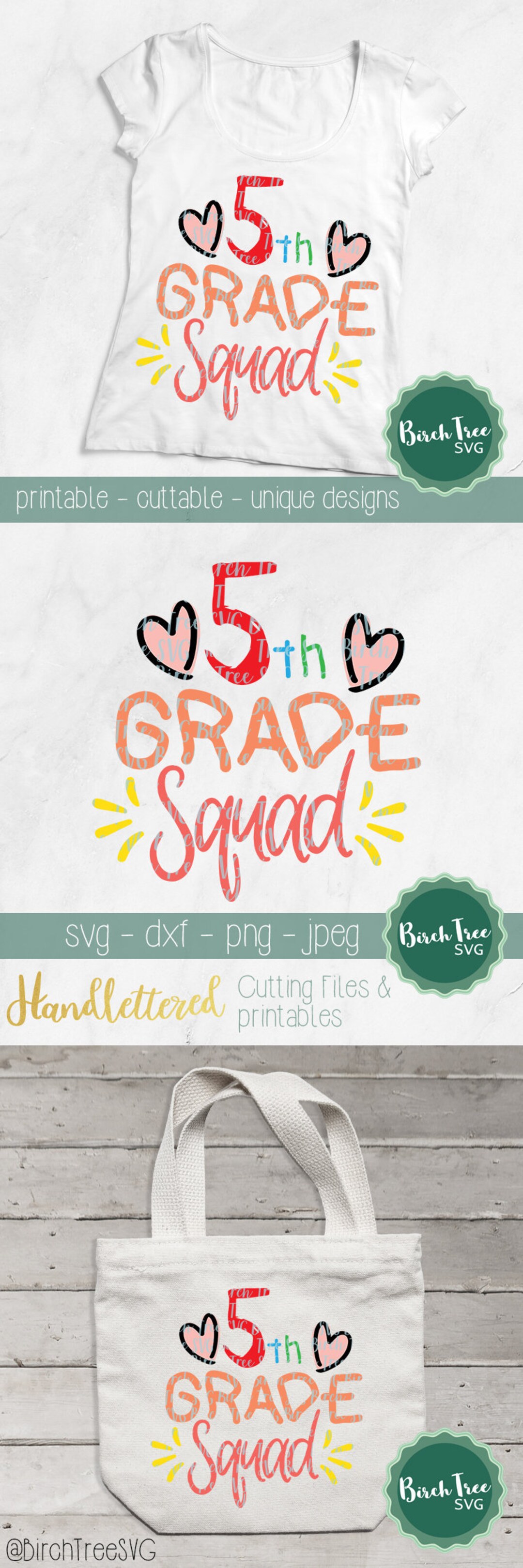 5th Grade Squad Svg, Teacher Svg, Fifth Grade Svg, 5th Grade Teacher ...