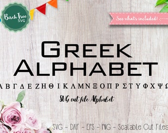Greek Alphabet Letters Digital Images Svg Dxf Eps Png - Etsy
