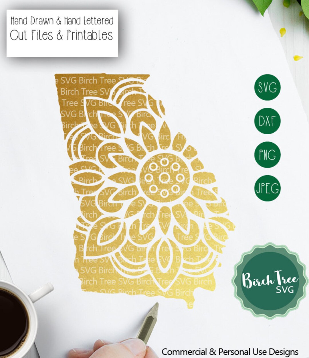 Georgia Mandala SVG Cut File, Georgia SVG, Georgia Clipart Georgia ...