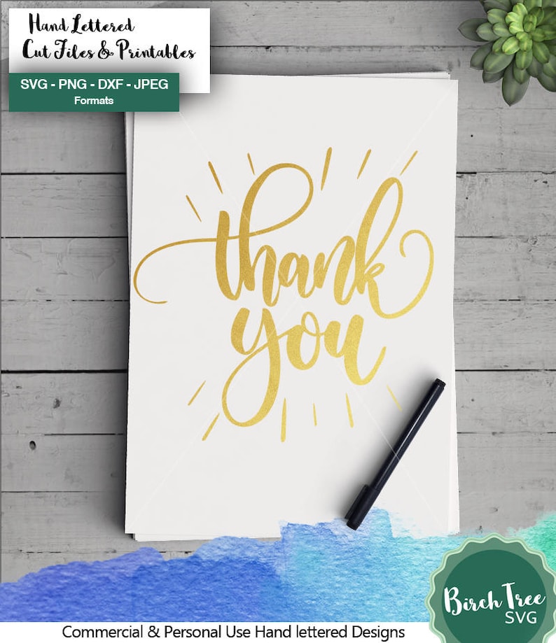 Thank You SVG Thank You Clipart Thank You Cut File Cricut | Etsy