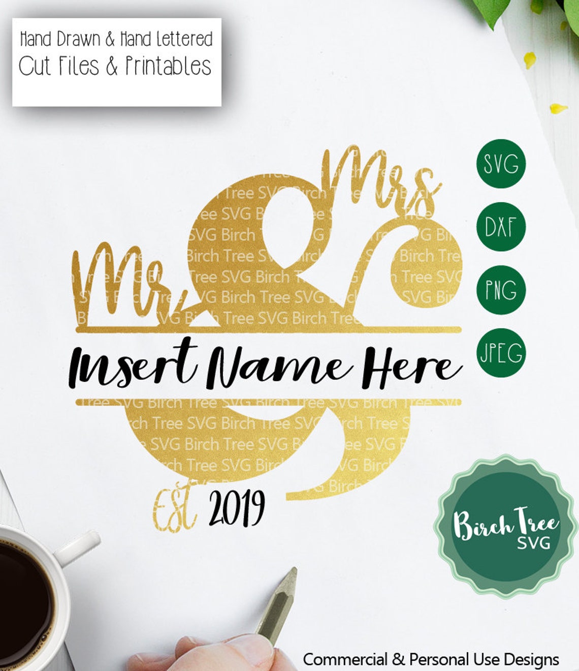 Mr and Mrs Monogram SVG Newlywed Svg Wedding Monogram - Etsy
