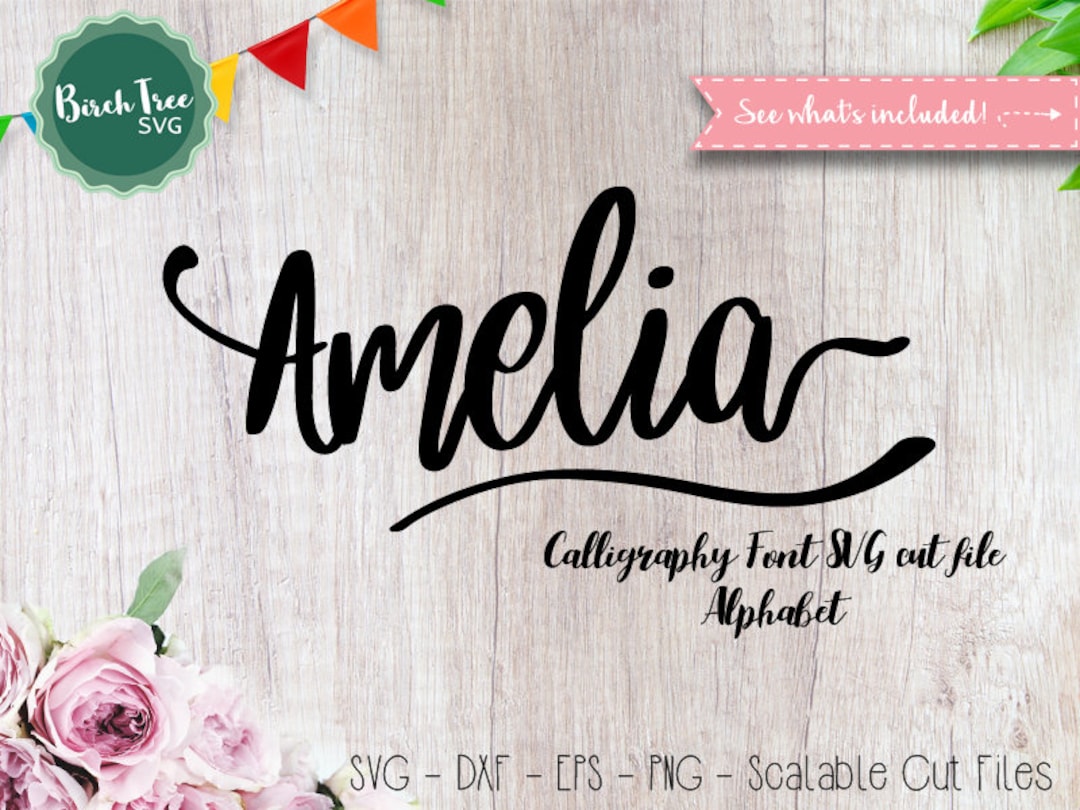 Alphabet SVG Font Cutfile, Modern Calligraphy SVG, Handwritten Script ...