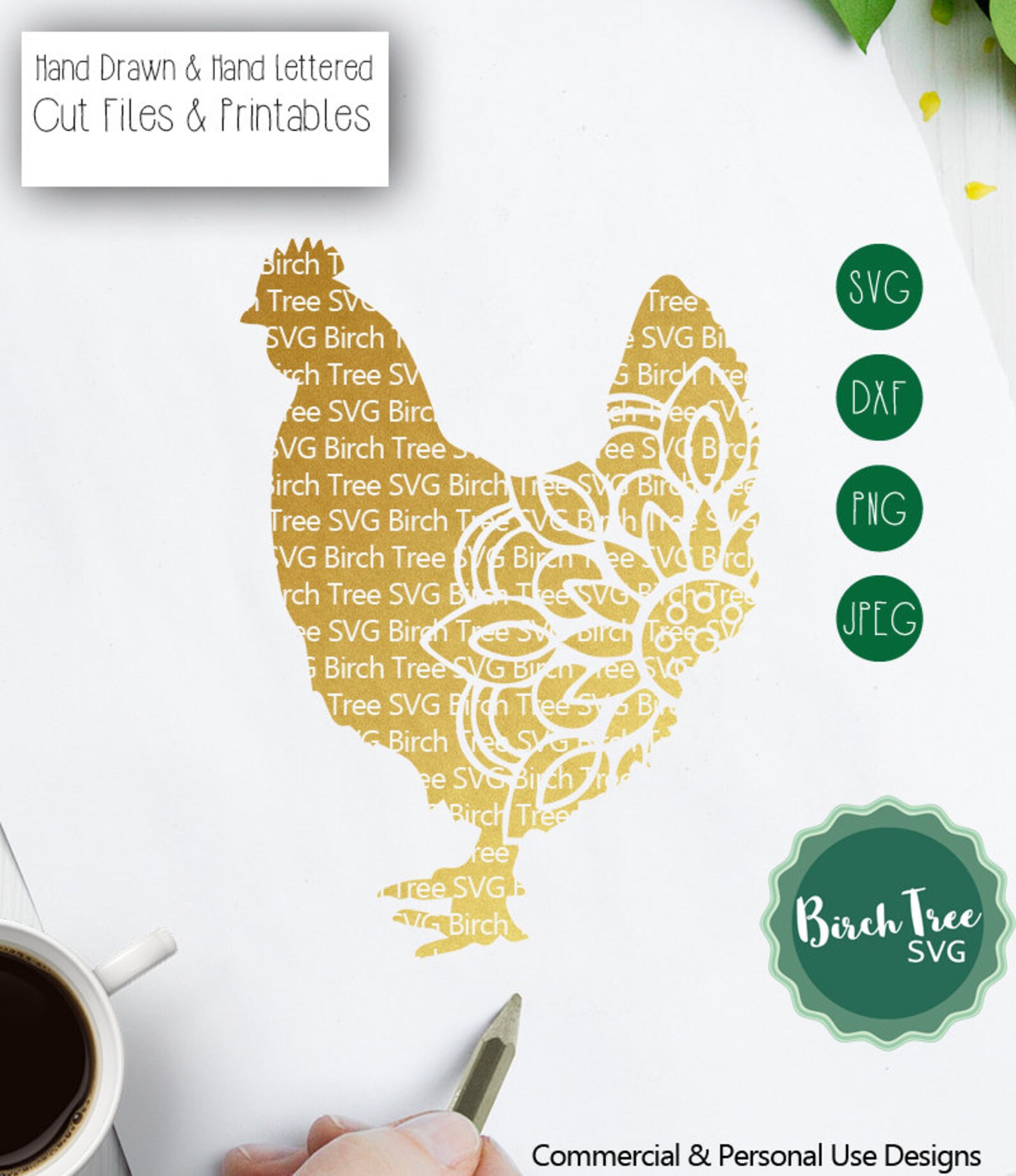 Hen Mandala Svg, Hen Svg Cut File, Mandala SVG, Hen Clipart, Farm Svg ...