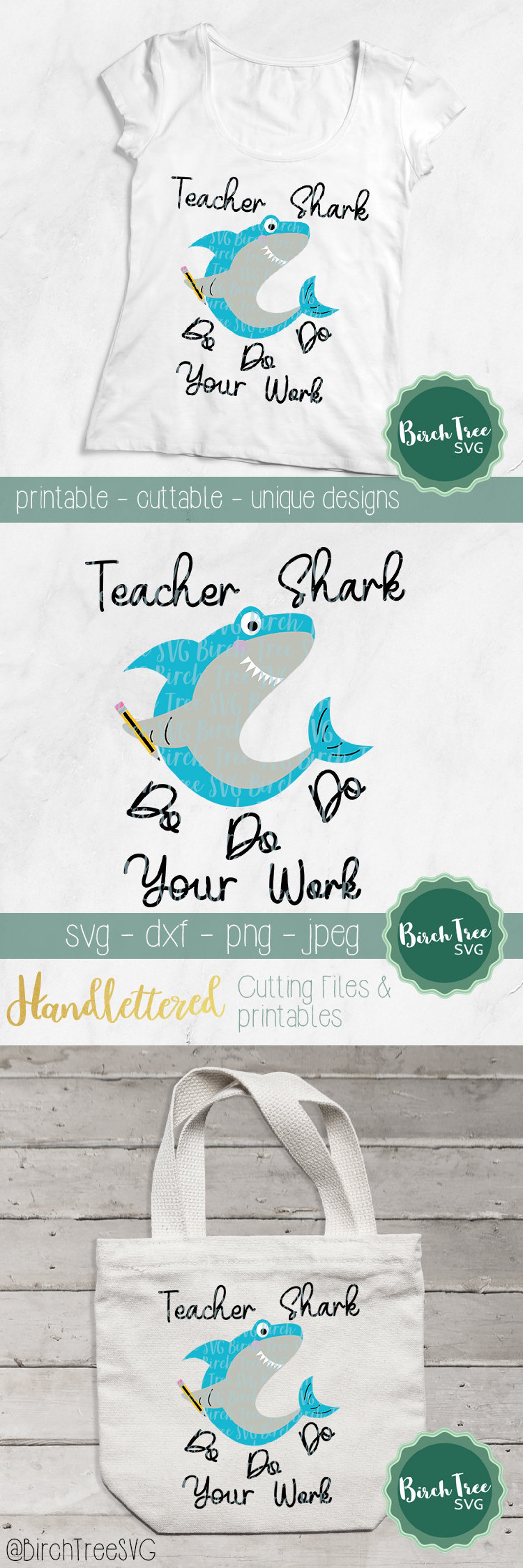 Teacher Shark Doo Svg, Teacher Shark Svg, Doo Do Your Work Svg, Funny ...
