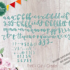 Alphabet Font SVG Cutfile, Modern Calligraphy SVG, Handwritten Script ...