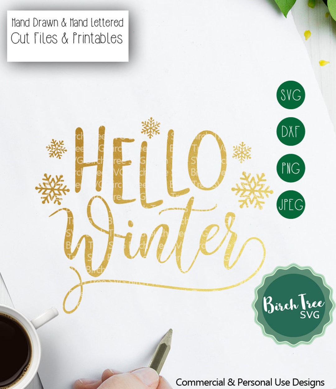 Hello Winter SVG Cut File, Christmas Svg, Holiday Season Svg for Cricut ...