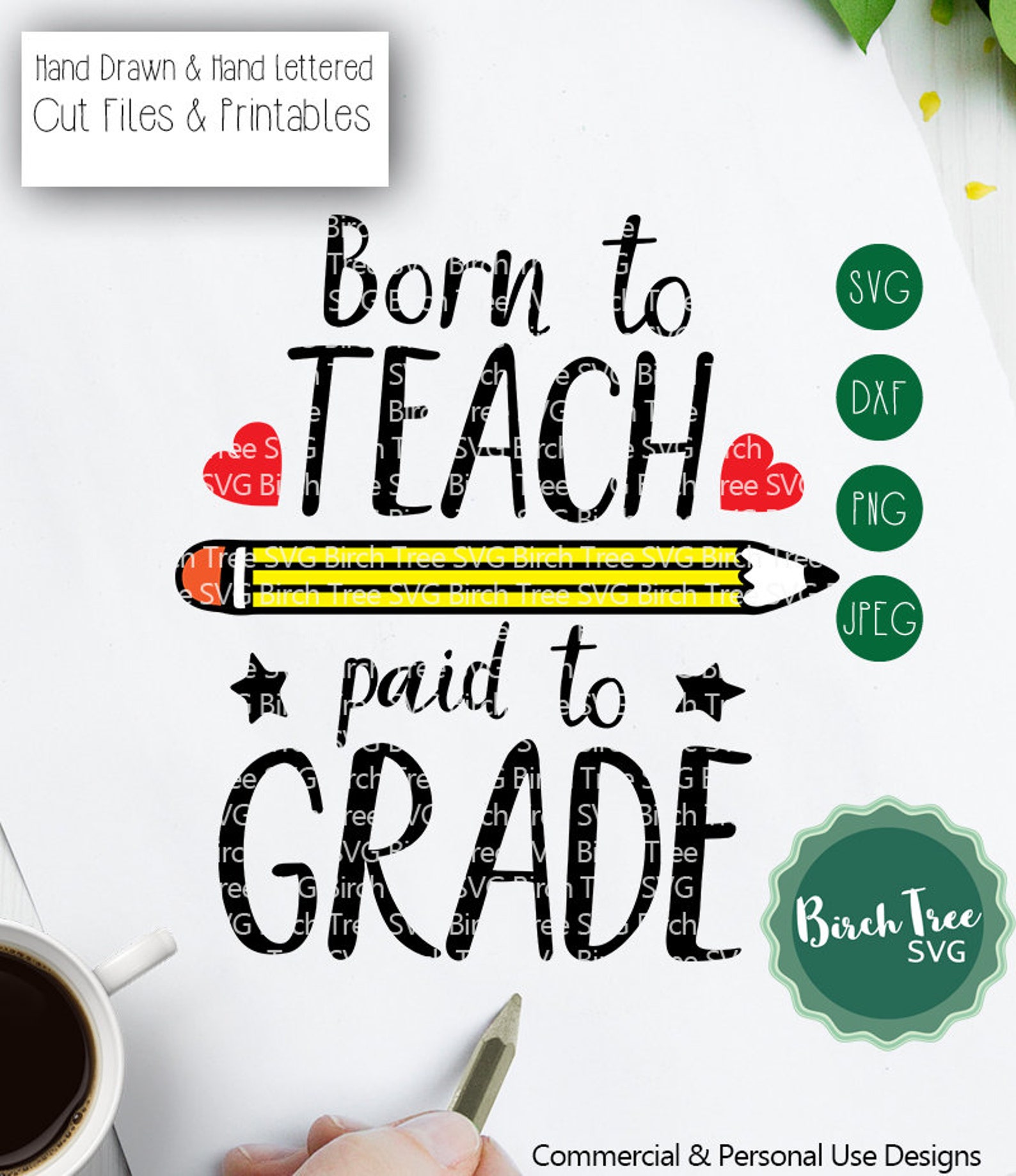 Born to Teach Paid to Grade SVG Teacher Svg Teacher Shirt - Etsy