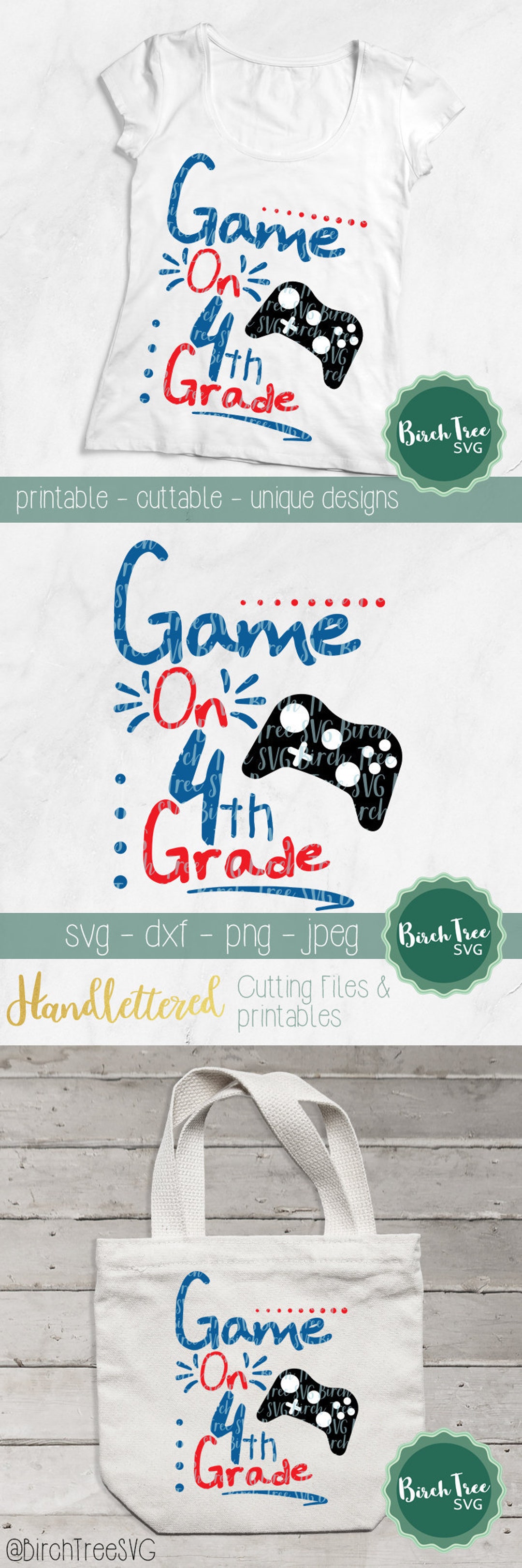 Game on Fourth Grade Svg, Game on SVG, 4th Grade Svg, Fourth Grade ...