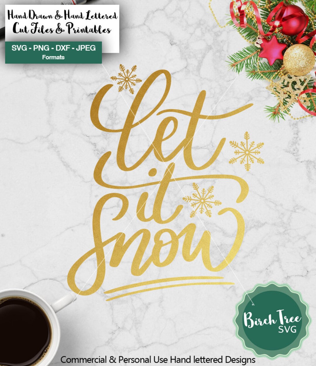 Let It Snow SVG, Christmas Saying Christmas SVG Cut File Svg for Cricut ...