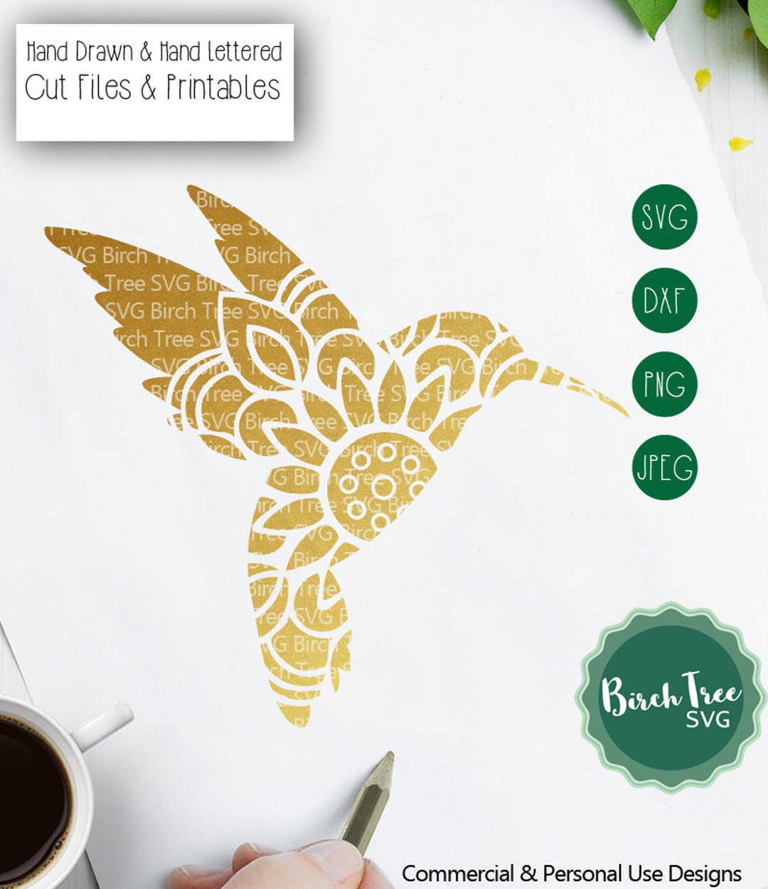 Hummingbird Mandala SVG Cut File, Boho Svg, Bird SVG, Hummingbird Decal ...
