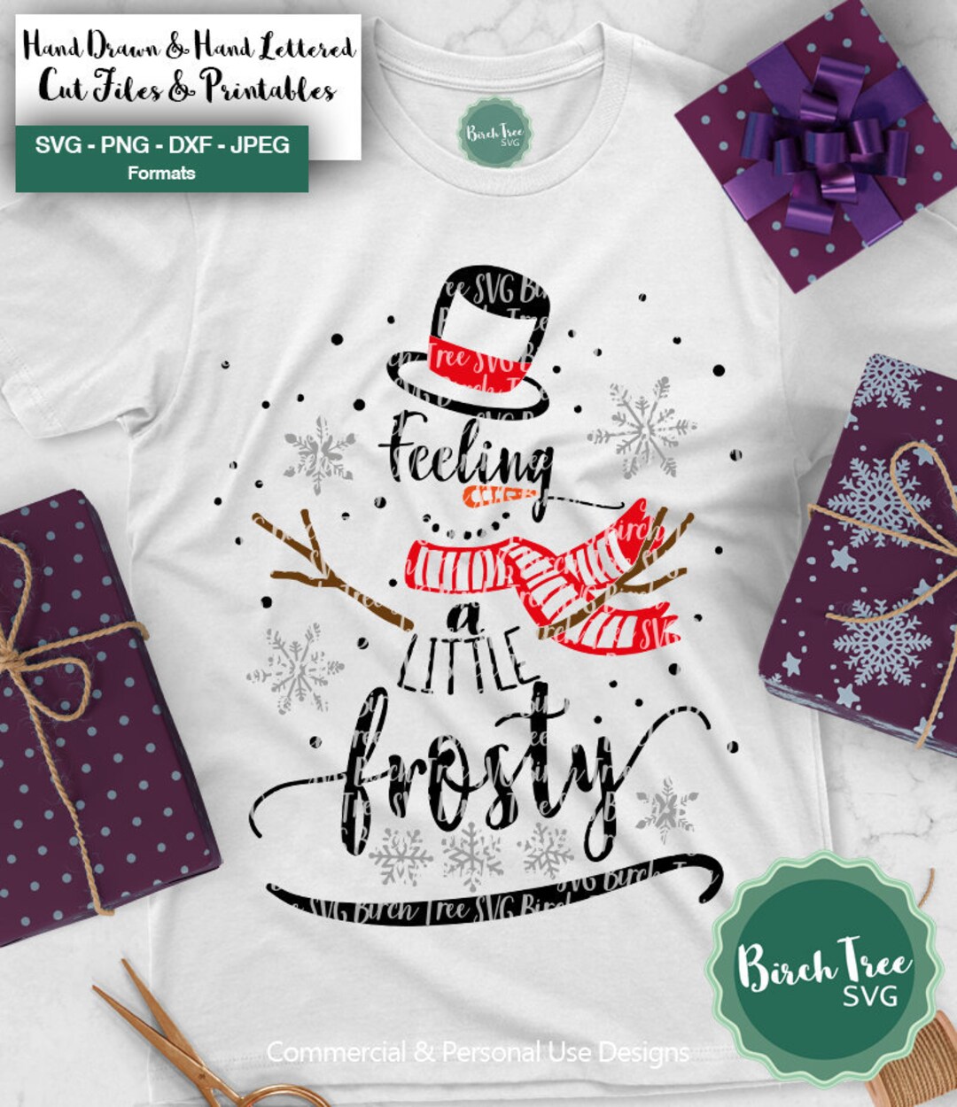 Feeling a Little Frosty Snowman Svg, Christmas Svg Files for Cricut ...
