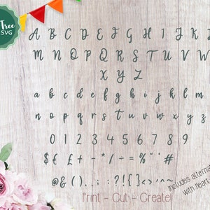 Alphabet SVG Font Cutfile, Modern Calligraphy SVG, Handwritten Script ...