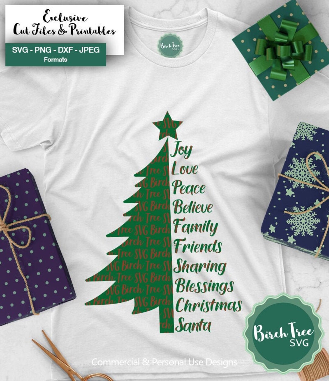 Joy Love Peace Believe Christmas Svg, Kids Christmas Shirt Svg ...