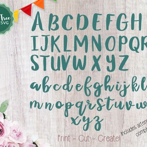 Alphabet Font SVG Cutfile, Modern Calligraphy SVG, Handwritten Script ...