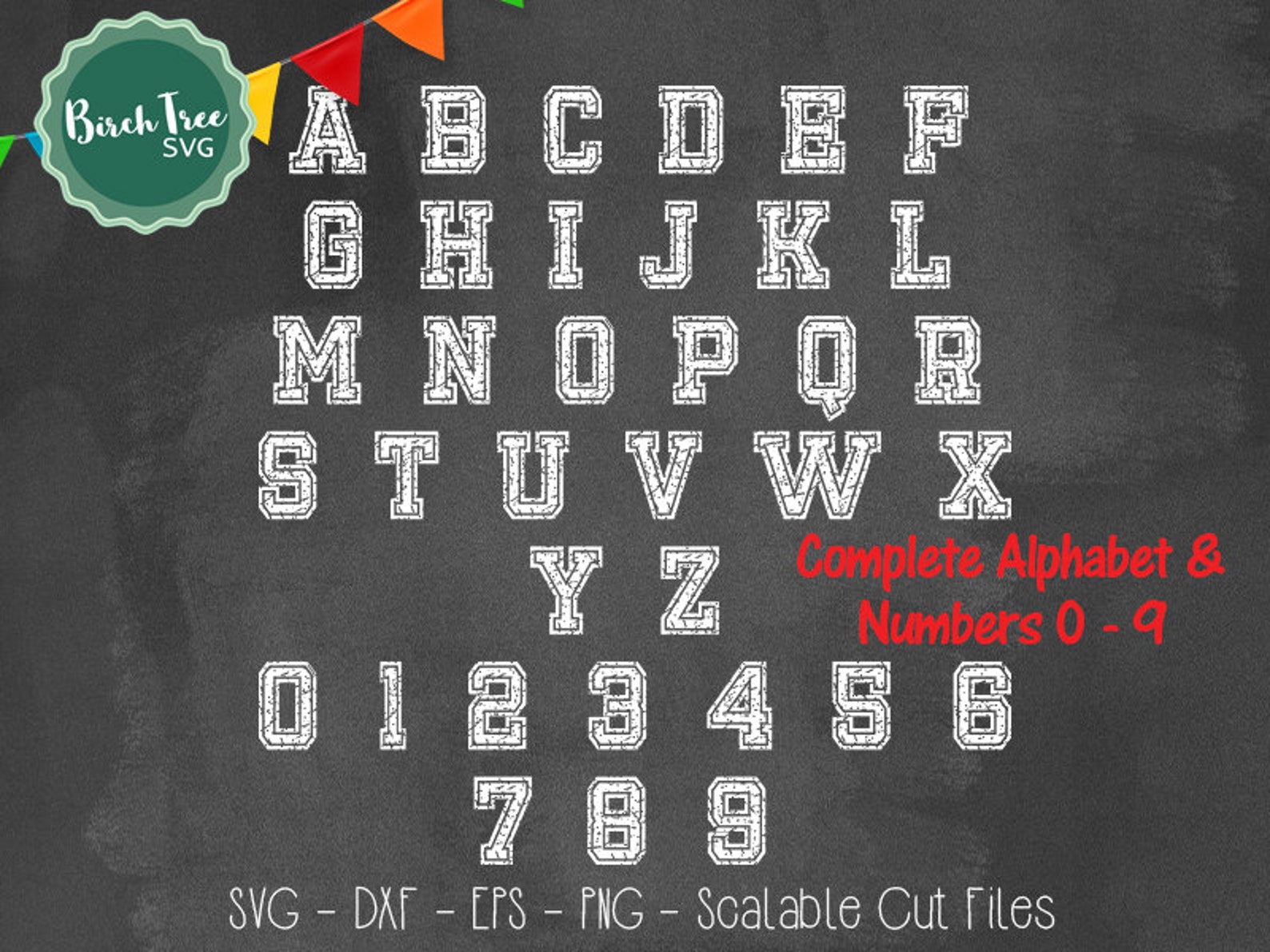 Distressed Varsity Font SVG Cutfile Alphabet Grunge Font SVG - Etsy UK