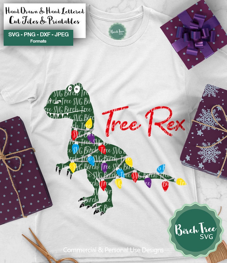 Tree Rex Svg Christmas Tree Svg Trex Christmas Svg Funny - Etsy