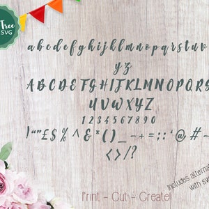 Alphabet SVG Font Cutfile, Modern Calligraphy SVG, Handwritten Script ...