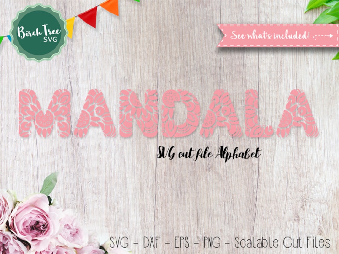 Mandala Alphabet SVG Fonts Cutfile, Mandala SVG, Mandala Font Svg ...