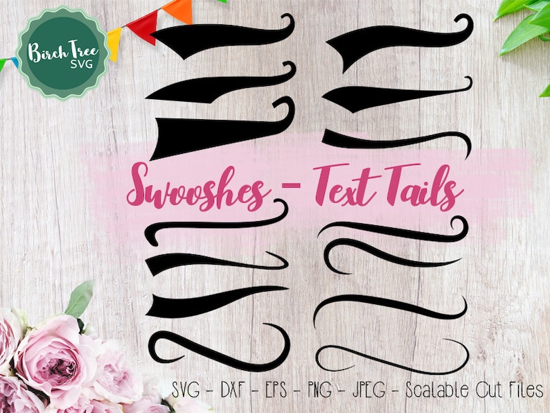 Swoosh SVG, Text Tails Svg, Font Tails Svg, Swish Swash Swoosh Svg ...