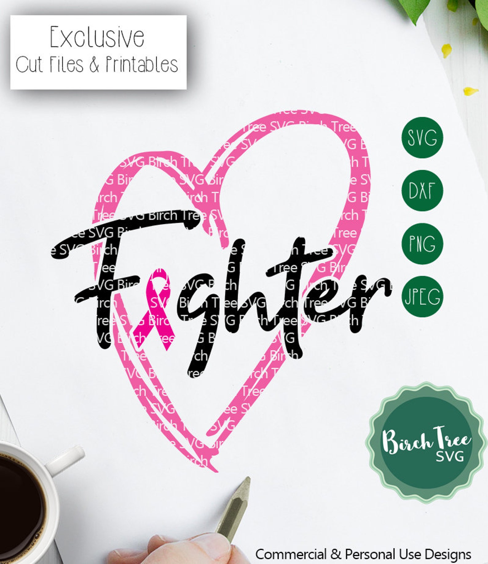 Fight Cancer Svg, Fighter Svg, Cancer Awareness Svg, Pink Ribbon Svg ...