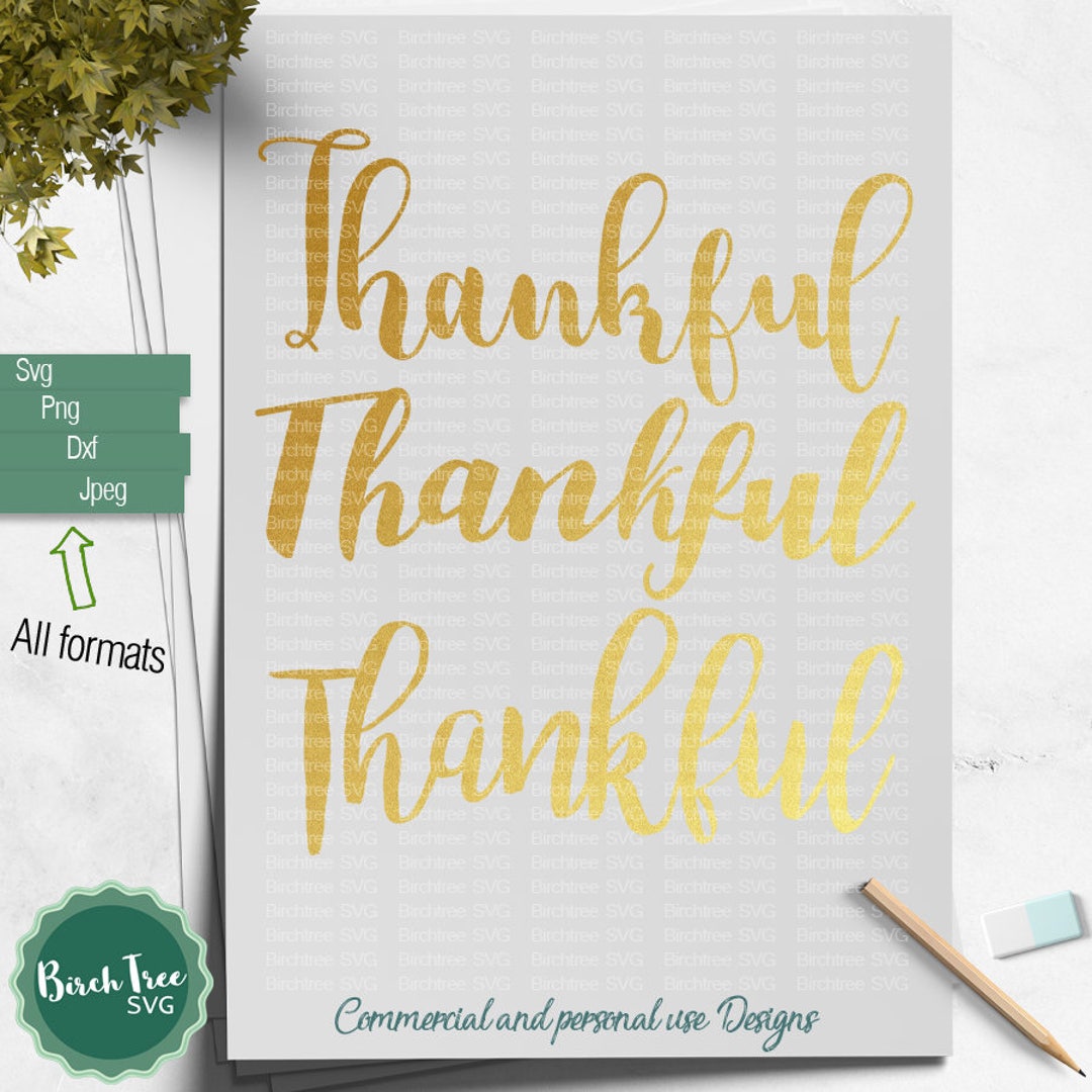 Thankful SVG, Thanksgiving Svg, Thankful Cut File, Printable, Cricut ...