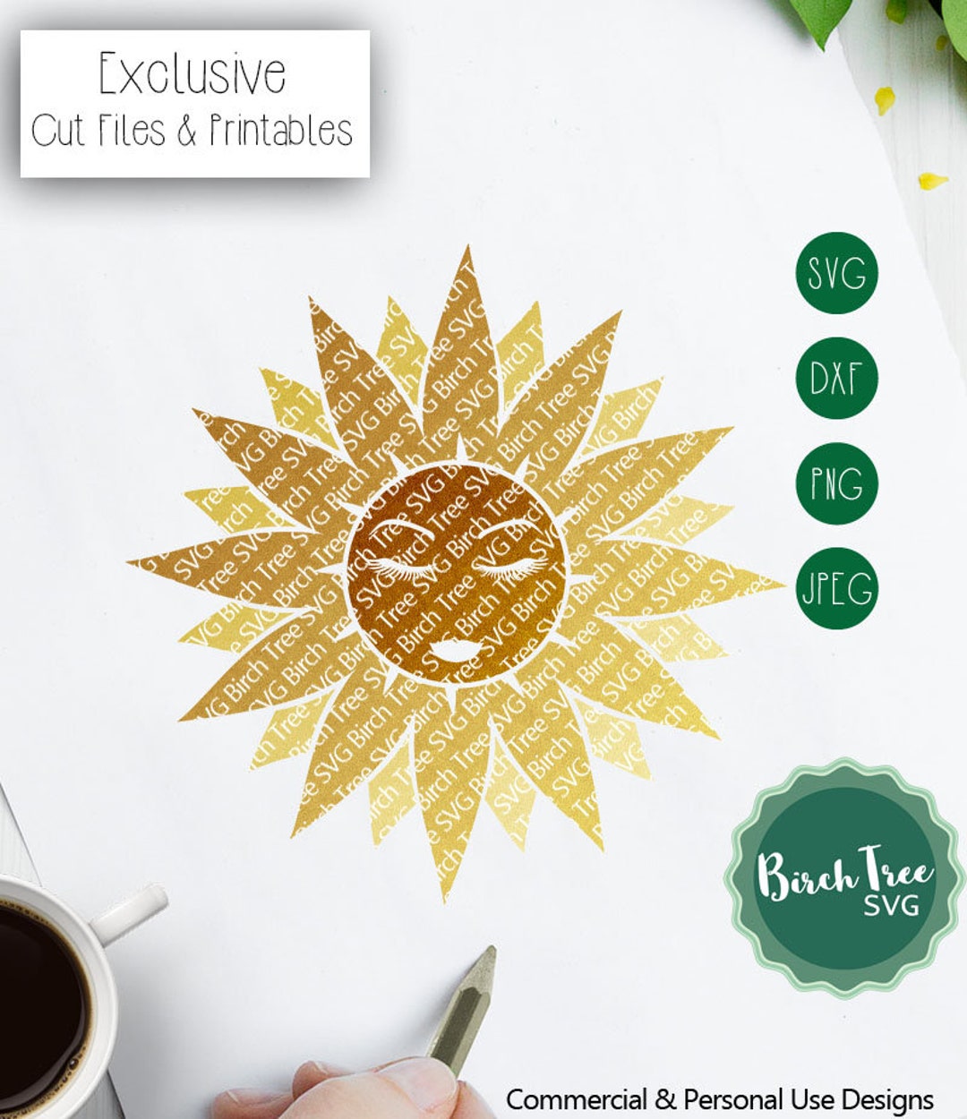 Sun With Face SVG Cut File, Sunshine Svg, Summer Svg, Svg Sun, Sun ...