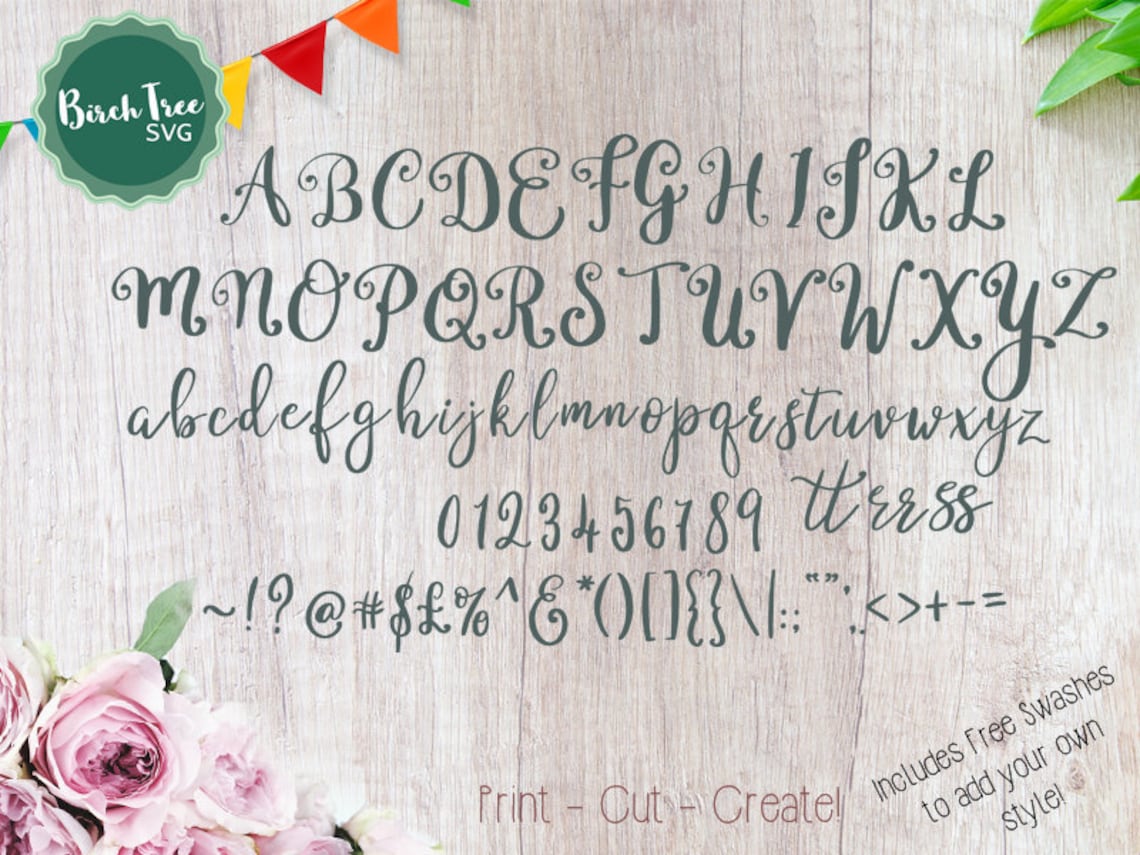 Alphabet SVG Font Cutfile, Modern Calligraphy SVG, Handwritten Script ...