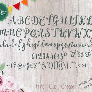 Alphabet SVG Font Cutfile, Modern Calligraphy SVG, Handwritten Script ...