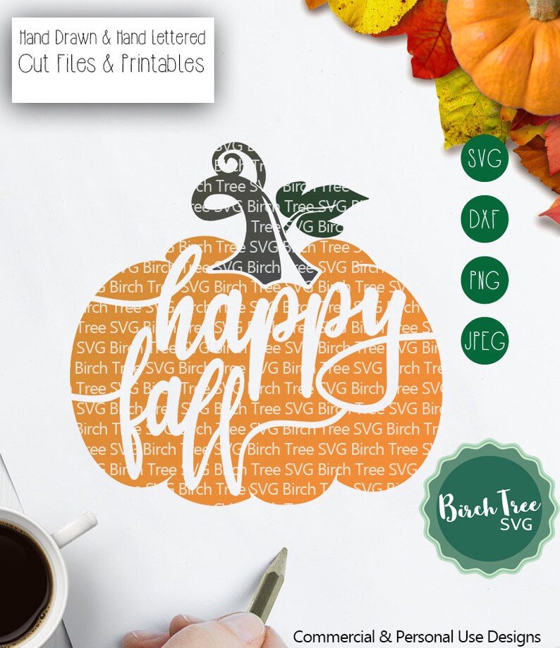 Happy Fall Pumpkin SVG Cut File Fall Svg Rustic Decor Svg - Etsy UK