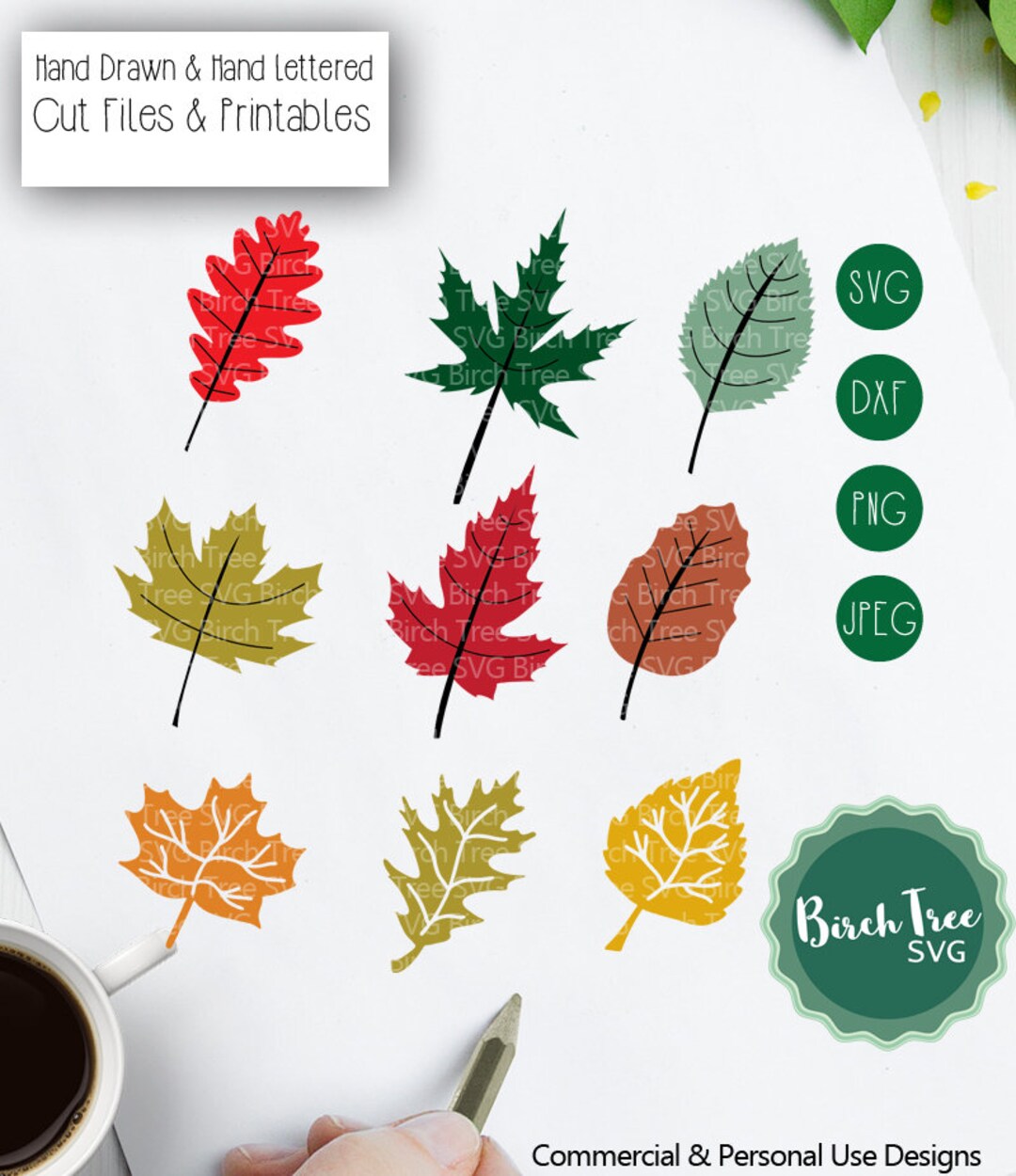 Svg Leaves, Fall Leaves Svg, Fall Svg, Autumn Svg, Leaf Cut File ...