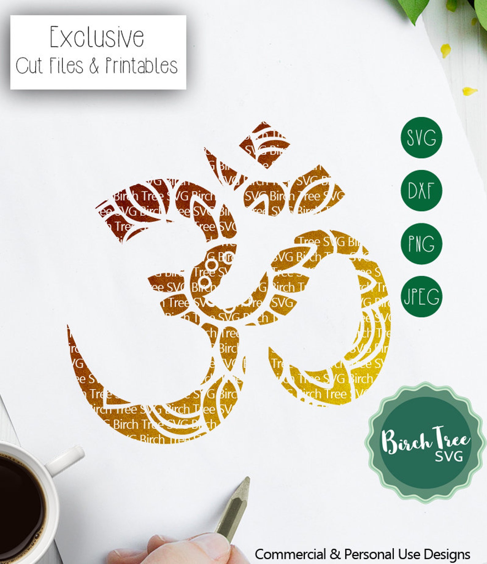 Om Mandala SVG Cut File Om Svg Svg Mandala Hinduism Svg | Etsy