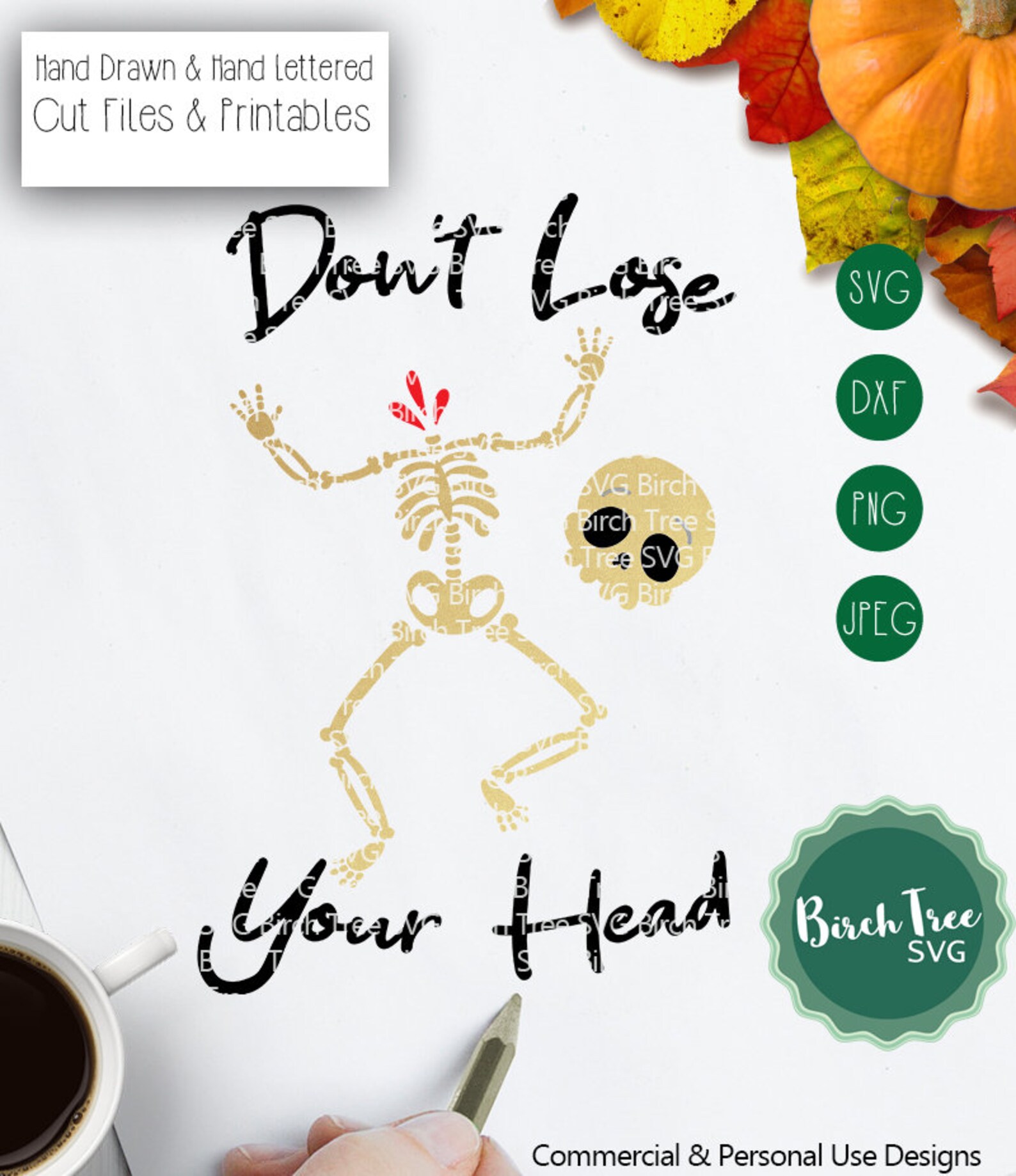 Dont Lose Your Head Svg, Skeleton Svg, Halloween Svg, Funny Halloween ...
