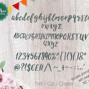Alphabet SVG Font Cutfile, Modern Calligraphy SVG, Handwritten Script ...