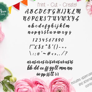 Alphabet SVG Font Cutfile, Modern Calligraphy SVG, Handwritten Script ...