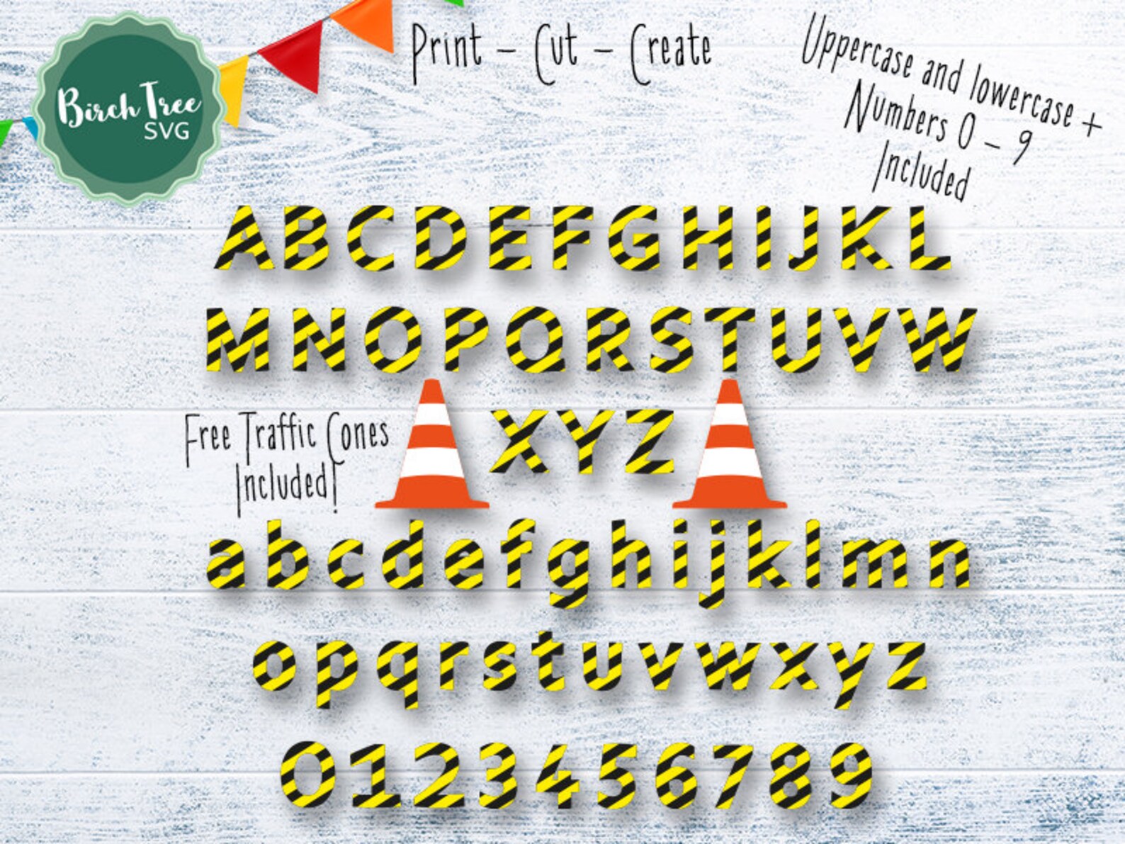 Construction Alphabet SVG Font Cutfile, Construction SVG, Construction ...