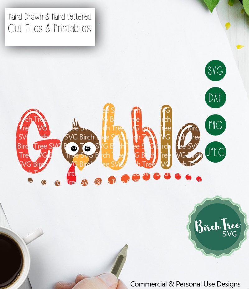 Gobble SVG Thanksgiving Svg Turkey Svg Turkey Face Svg - Etsy
