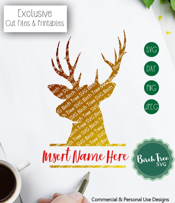 Deer Head Monogram Svg Deer Svg Hunting Svg Stag Svg Deer | Etsy