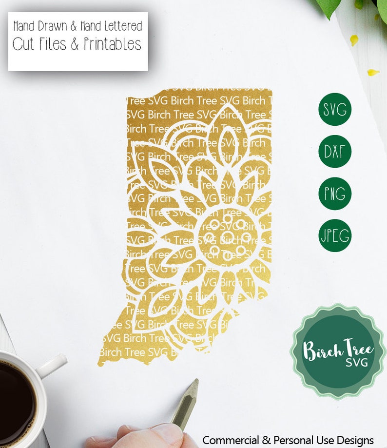 Indiana Mandala SVG Cut File, Indiana SVG, Indiana Clipart, Indiana ...