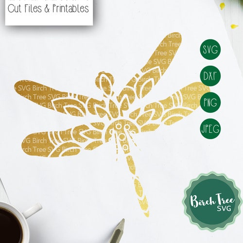 Dragonfly Mandala SVG Cut File Dragonfly Zentangle Svg Boho - Etsy