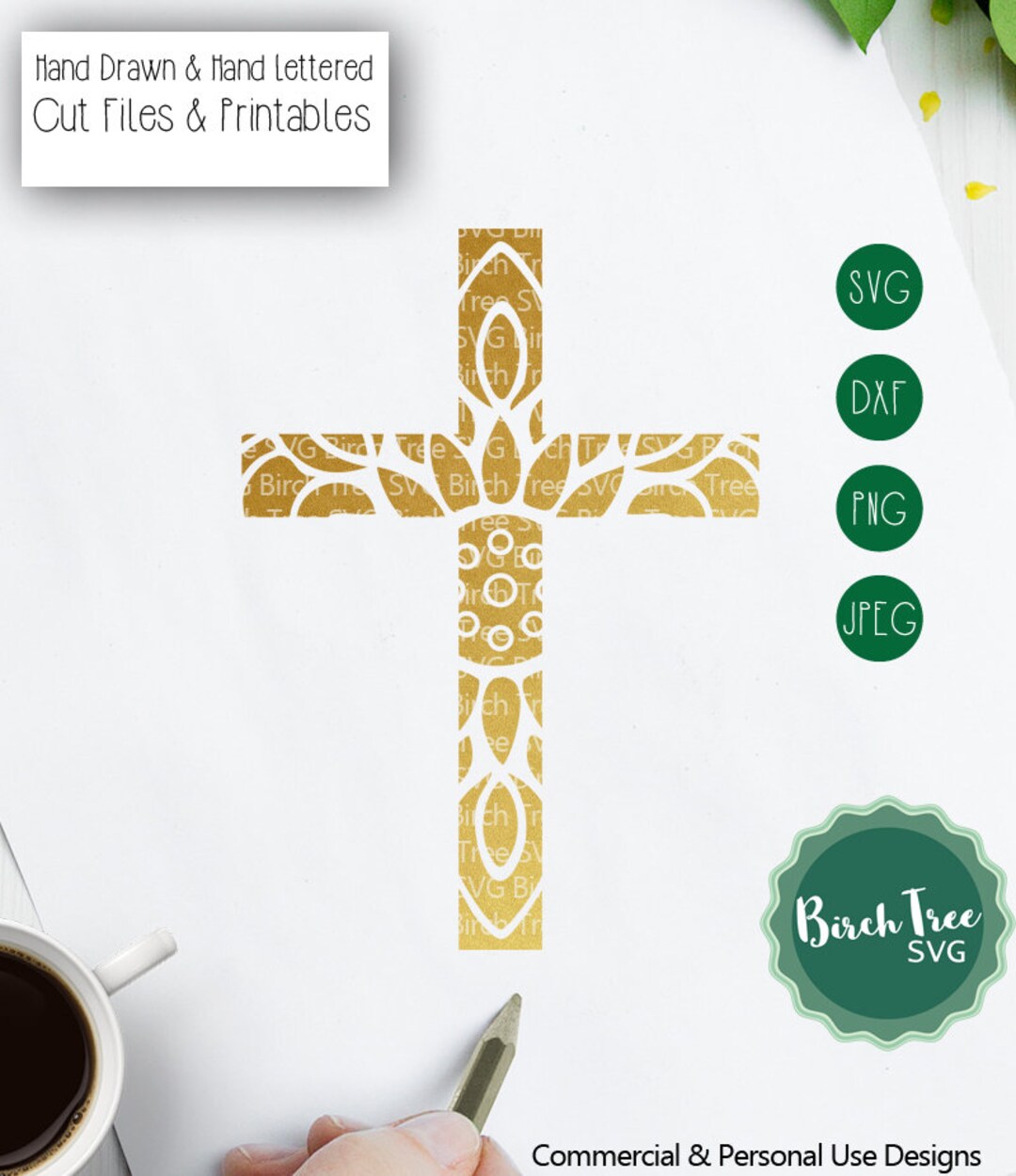 Christian Cross Mandala SVG Cut File, Cross Svg, Christian Svg, Faith ...